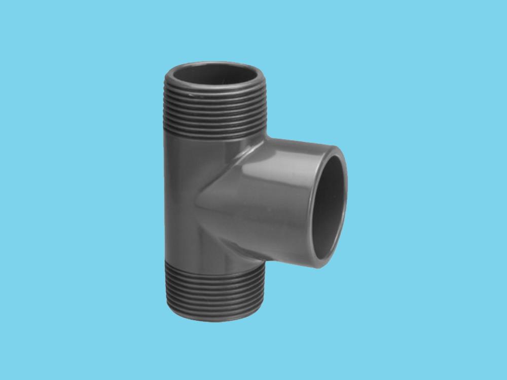 Tee 1" x 32mm x 5/4", 90" 10 bar pvc - Hortispares