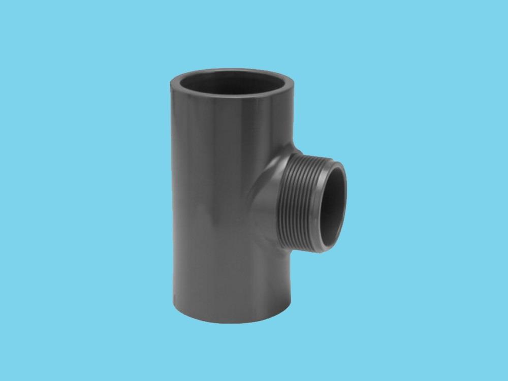 Tee Ø32 x 5/4" x 32 mm 90" 10bar pvc - Hortispares